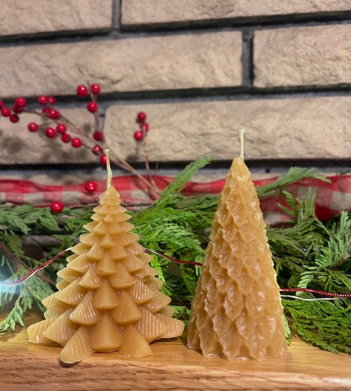 Beeswax Candle- Tree Set 2 – Gathered Harvest